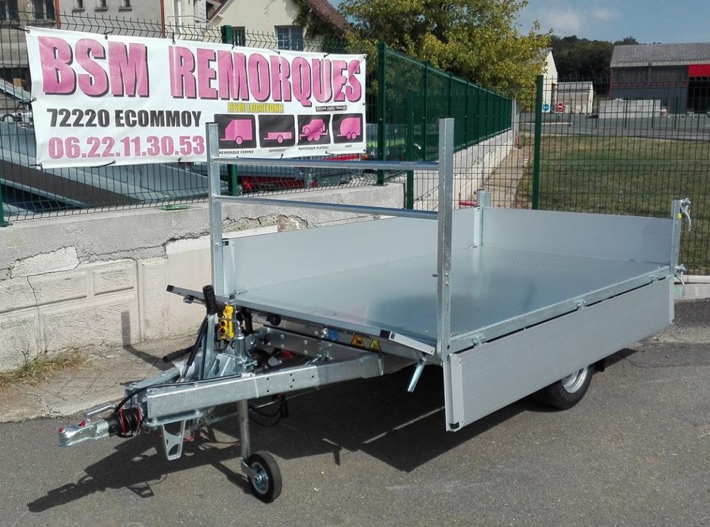 Remorque benne aluminium Bockmann (1,2 essieux / 1t350, 3t5) – BSM ...